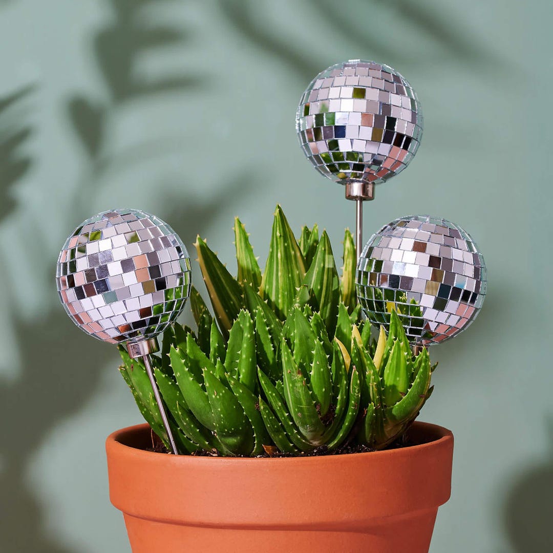 Disco Trio - Set of X3 - 3" Disco Ball Decorative Plant Stakes - Etsy