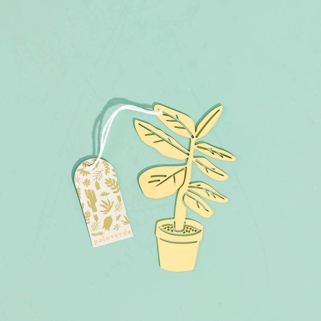 Fiddle Leaf Fig Plant Brass Holiday Ornament - Etsy