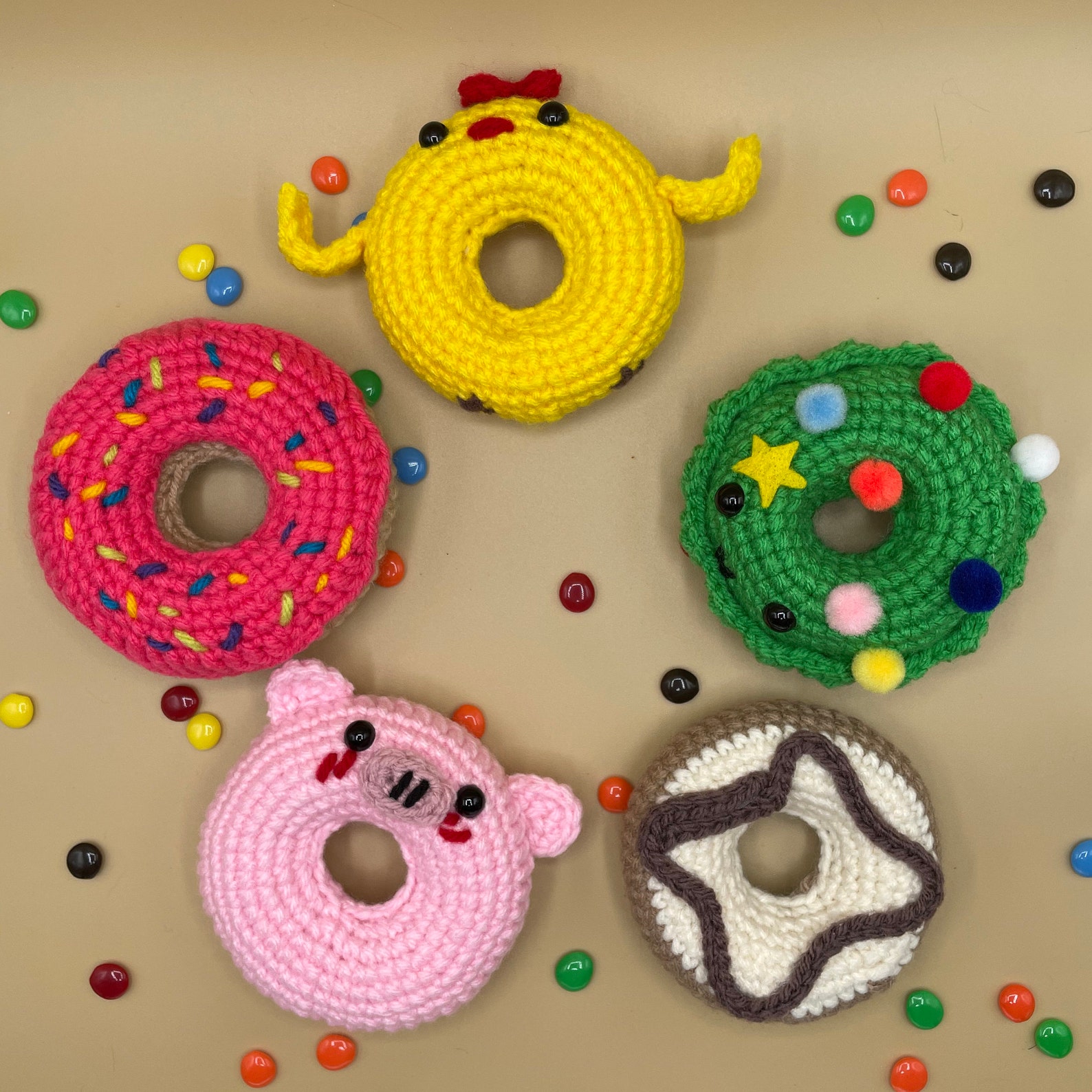Crochet Donut Animal Plush Dolls | Handmade Crochet Donut | Donut ...