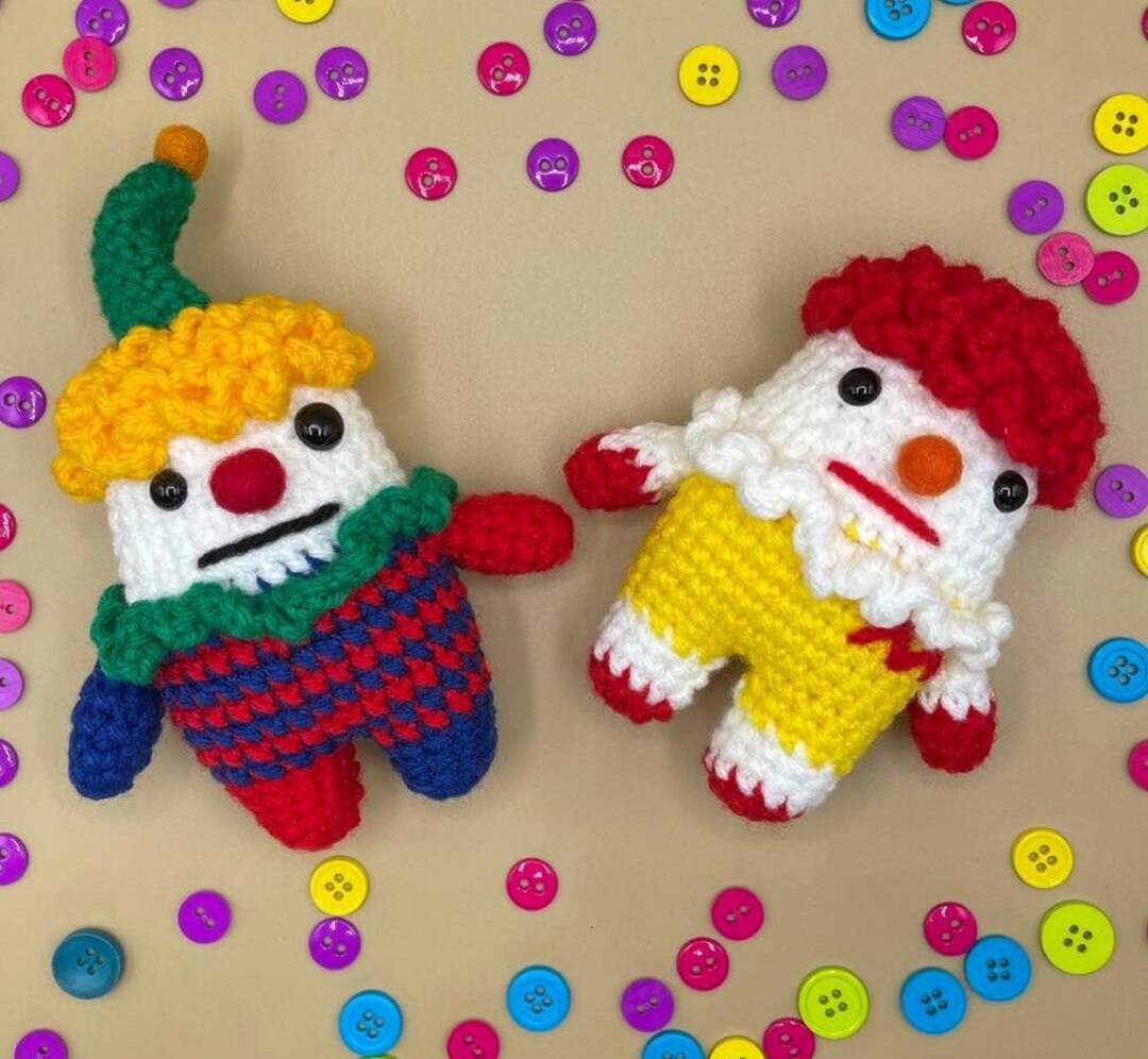 Little Clown Crochet Plush | Happy Clown Amigurumi | Handmade Cute ...