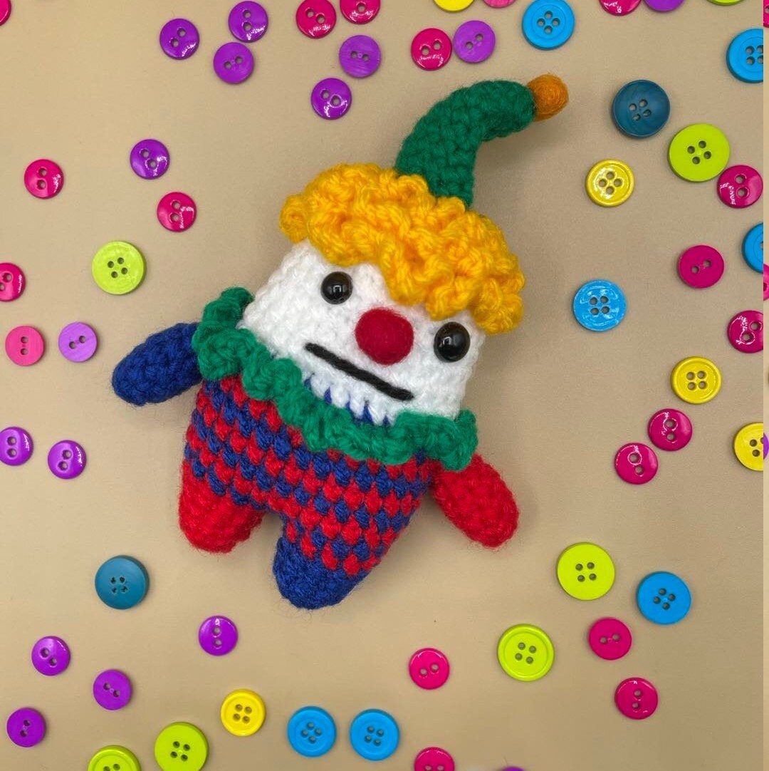Little Clown Crochet Plush | Happy Clown Amigurumi | Handmade Cute ...