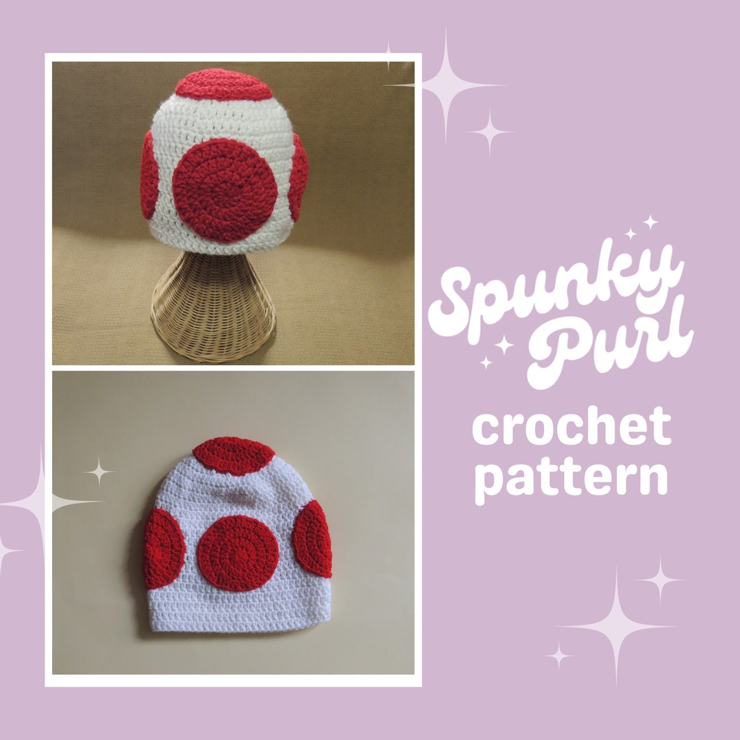 Toad Hat Pattern Crochet Pattern Mario Kart Super Mario Toad Gamer Nerd ...