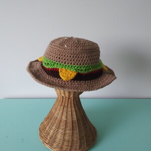 Cheeseburger Bucket Hat Pattern Cheeseburger Hat Hamburger - Etsy Canada