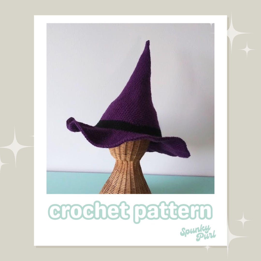 Bewitched Hat - Crochet Pattern - Witch Costume - Halloween - Dark ...