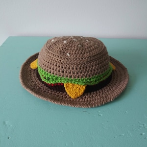Cheeseburger Bucket Hat Pattern Cheeseburger Hat Hamburger - Etsy Canada