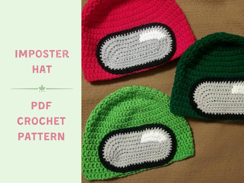 Imposter Hat Pattern Among Us Among Us Hat Gamer Hat - Etsy