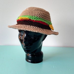 Cheeseburger Bucket Hat Pattern Cheeseburger Hat Hamburger - Etsy Canada