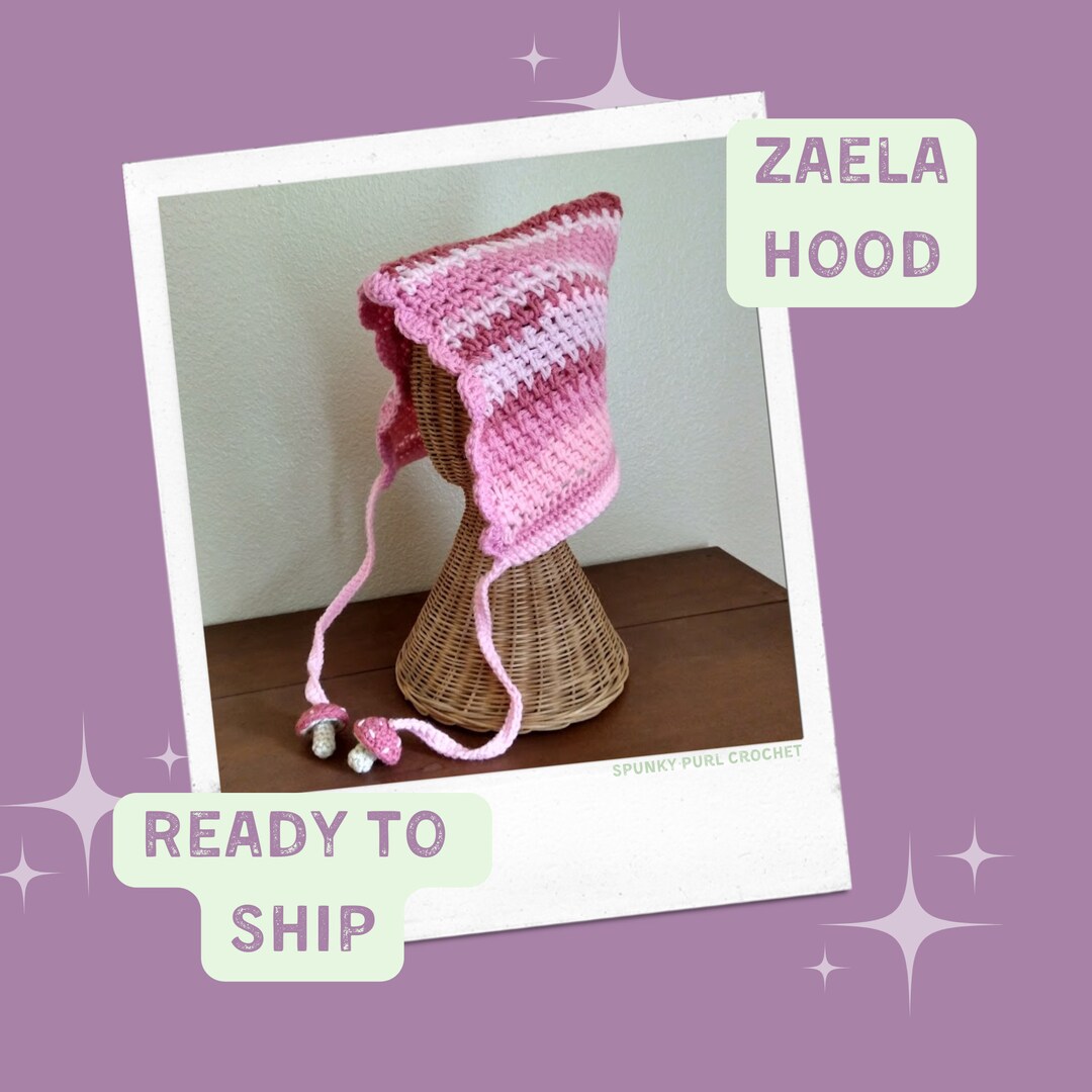 Zaela Hood Fantasy Sprite Whimsical Fairycore Fairy Cottagecore Bonnet ...