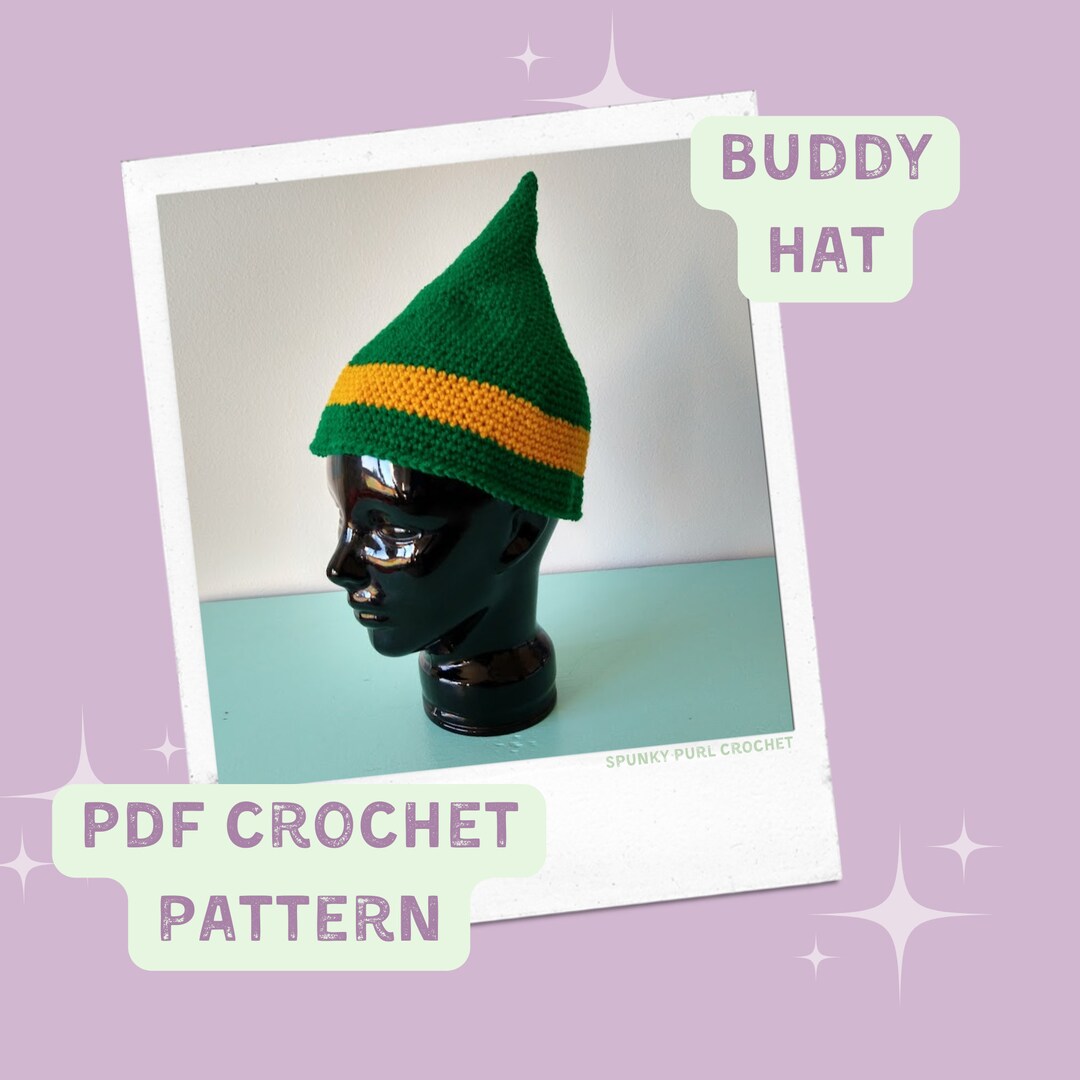 Buddy Hat Crochet Pattern Elf Christmas Xmas Will Ferrell Costume ...