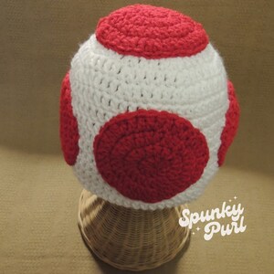 Toad Hat Pattern - Crochet Pattern - Mario Kart - Super Mario - Toad ...
