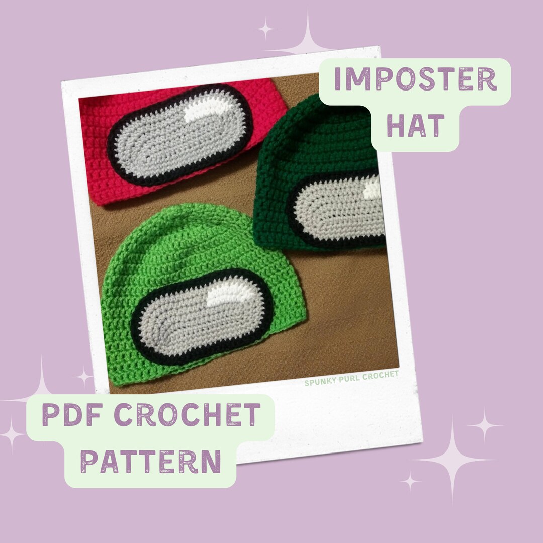 Imposter Hat Pattern Among Us Among Us Hat Gamer Hat Crochet Pattern ...