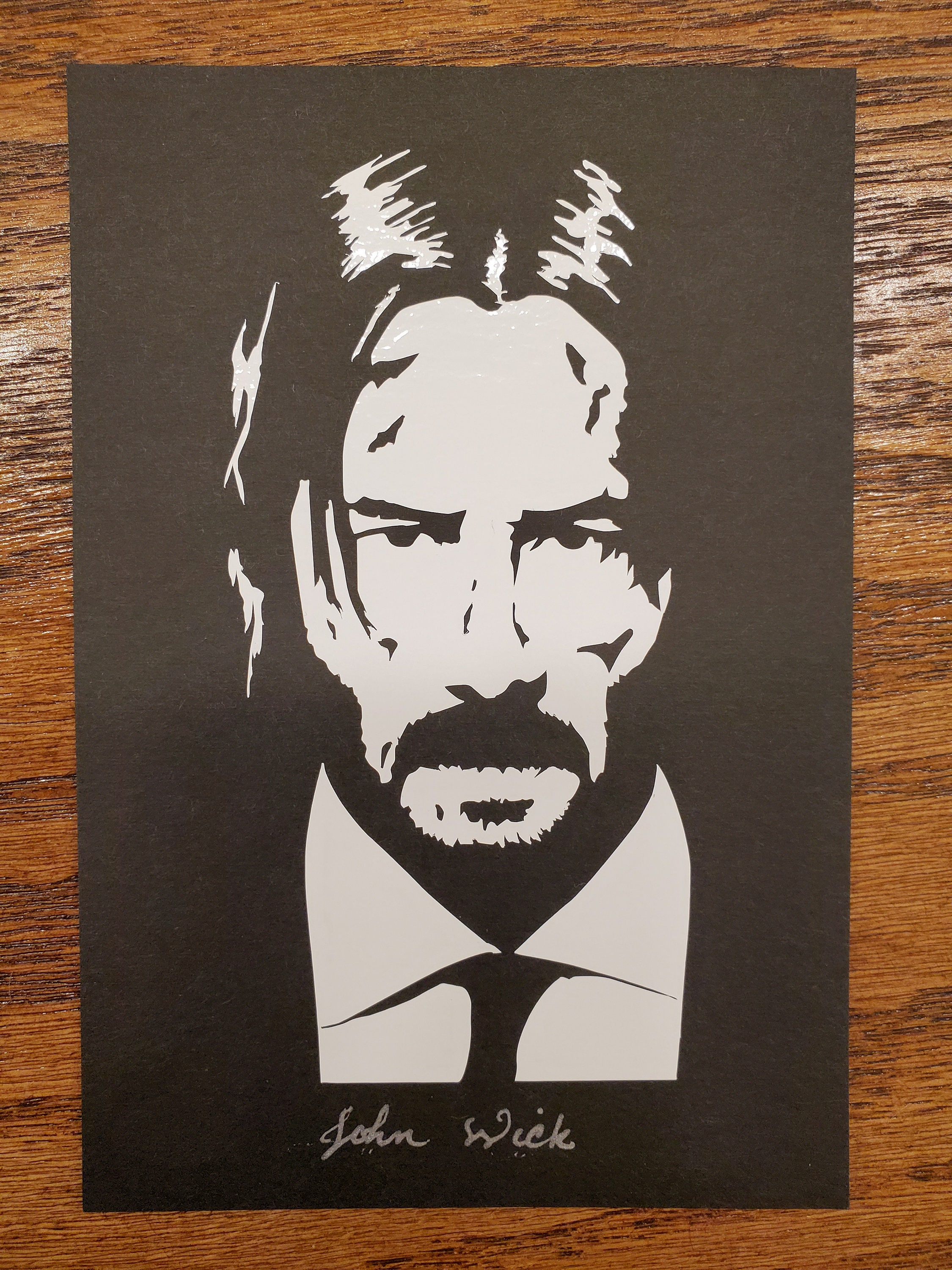 John Wick Keanu White Vinyl Decal - Etsy
