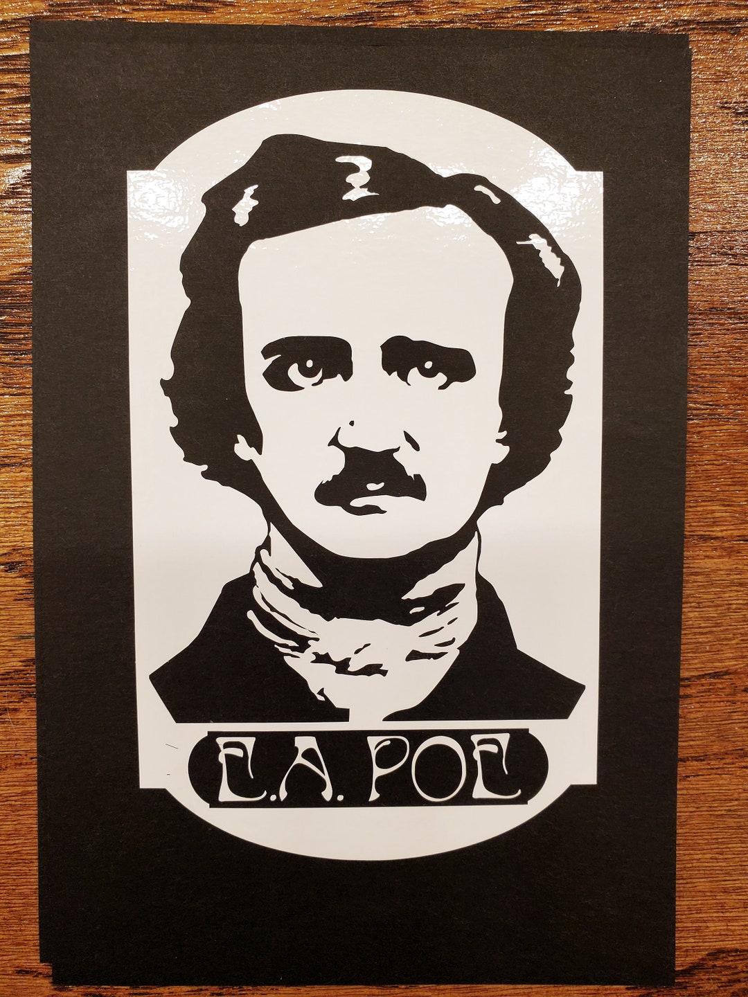 Edgar Allan Poe White Vinyl Decal - Etsy