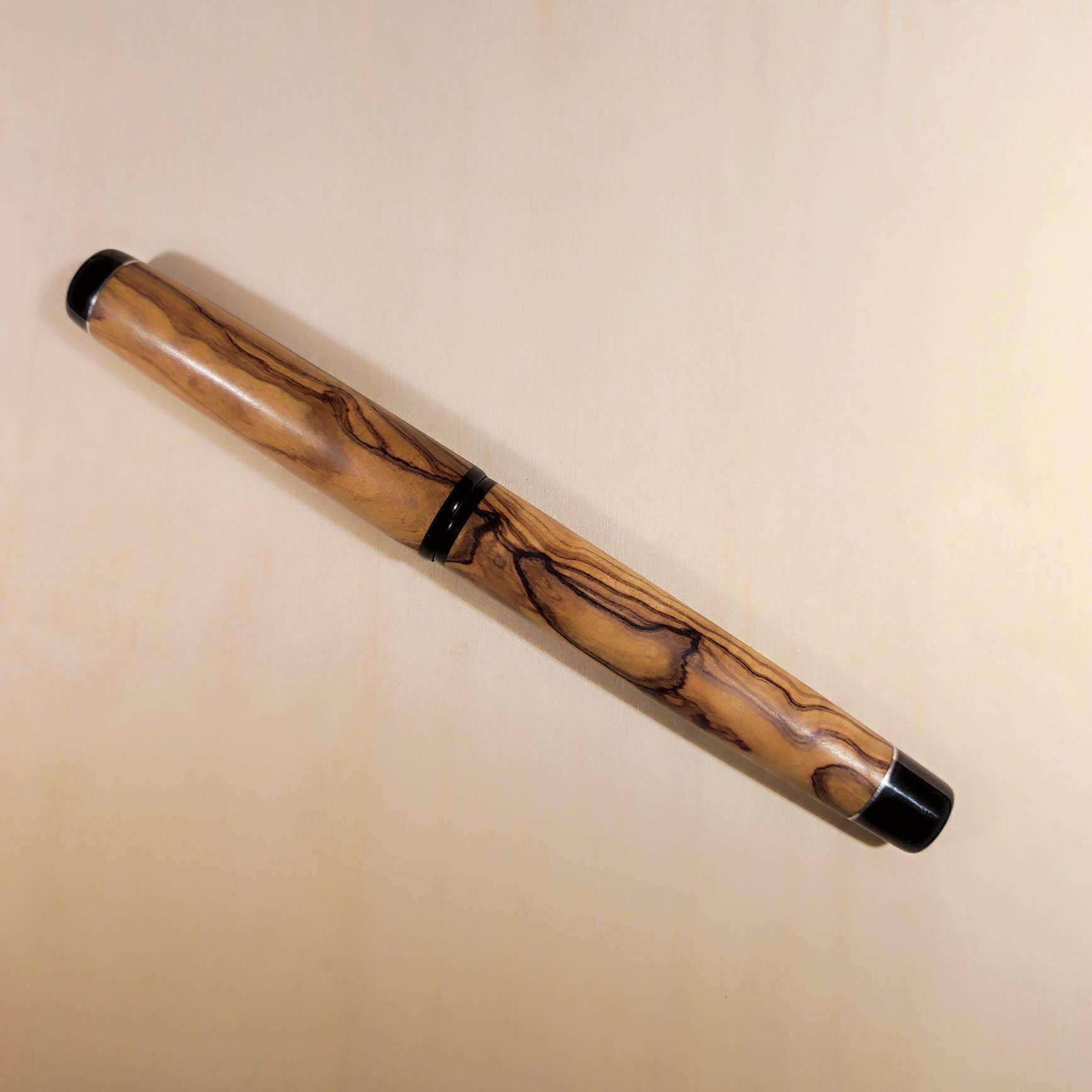 Kitless Fountain Pen in Olive Wood, Acrylic and Ebonite/bespoke ...