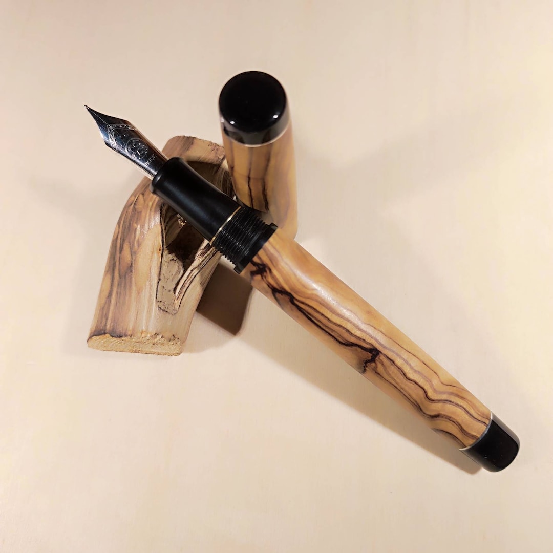 Kitless Fountain Pen in Olive Wood, Acrylic and Ebonite/bespoke ...