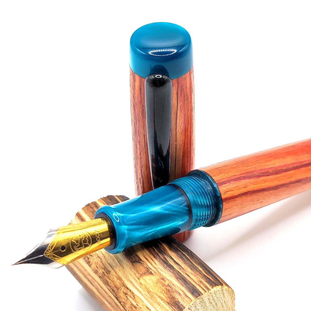 Kitless Fountain Pen in Bois De Rose and Acrylic/bespoke Fountain Pen ...