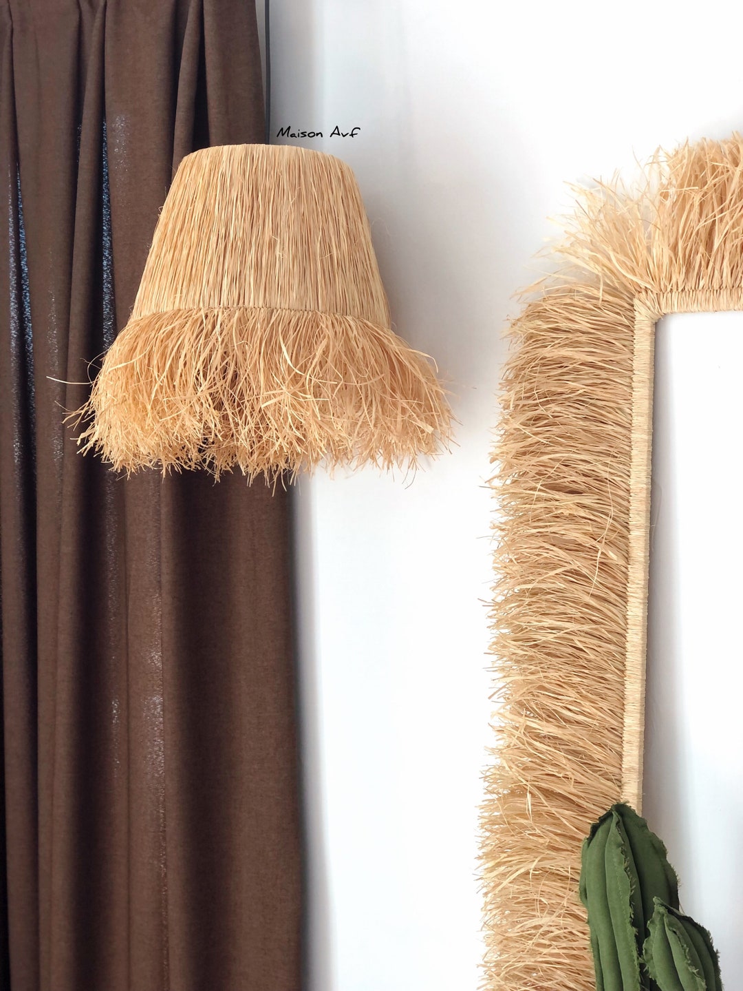 Raffia Bohemian Chandelier, Bohemian Lighting, Raffia Pendant Lamp Cafe ...