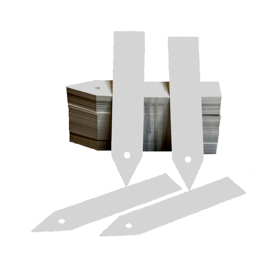 Plant Labels 4 Inch White Nursery Tags Plastic Waterproof Garden Stakes ...