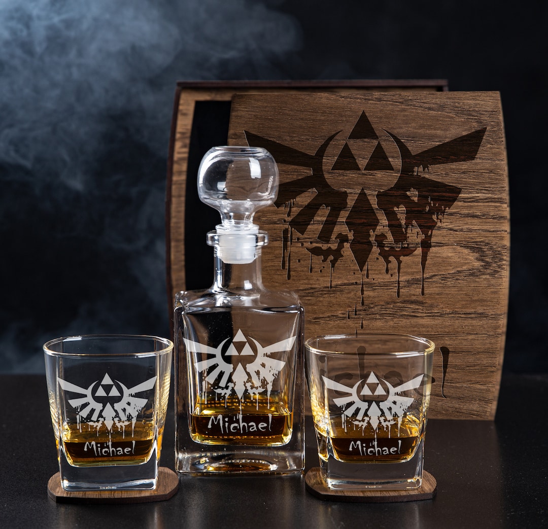 Personalized Whiskey Gift Set - Decanter Set Number 180 - Video Game ...