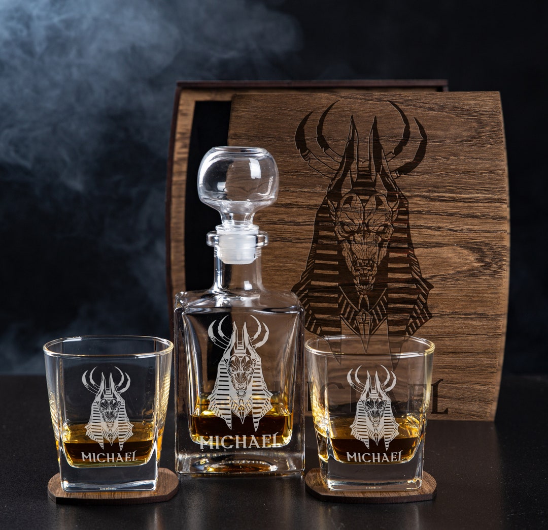 Personalized Whiskey Gift Set Decanter Set Number 177 - Etsy