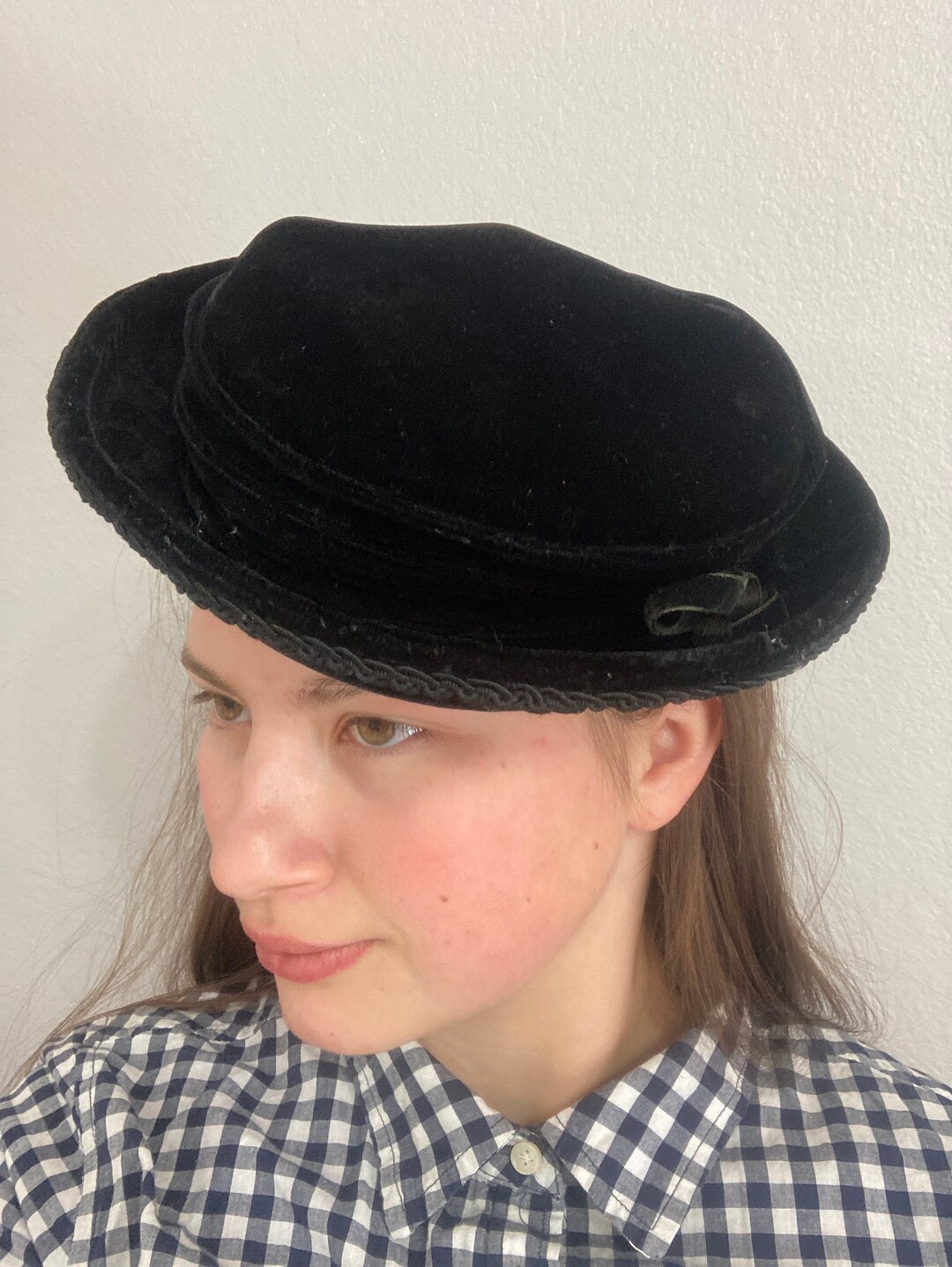 Sweet Vintage Velvet Hat - Etsy