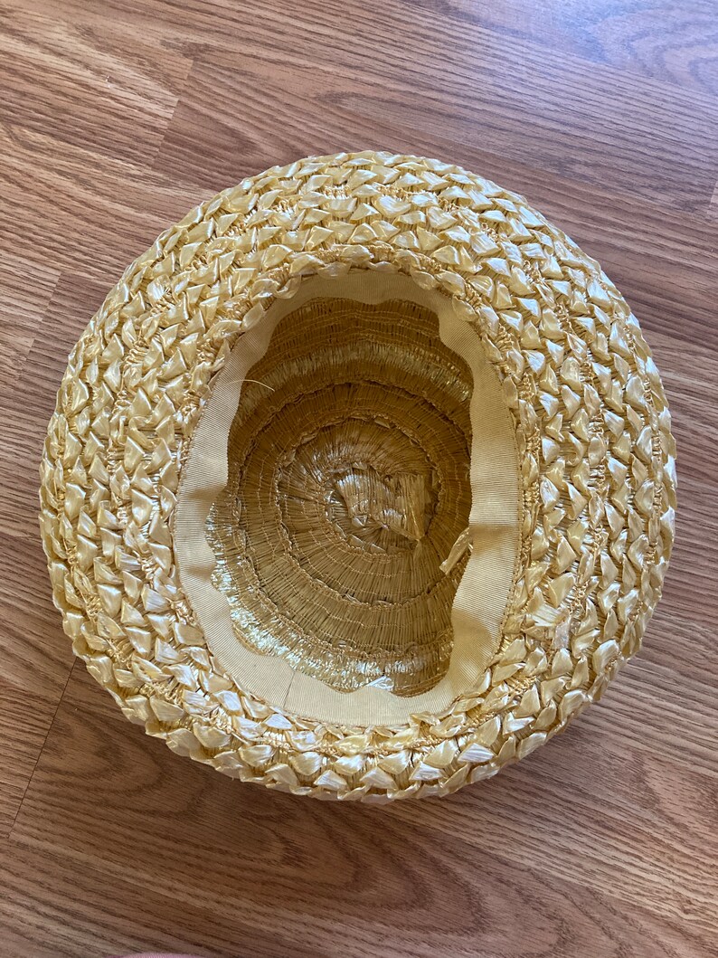 1960's Beautiful Straw Roller Hat - Etsy