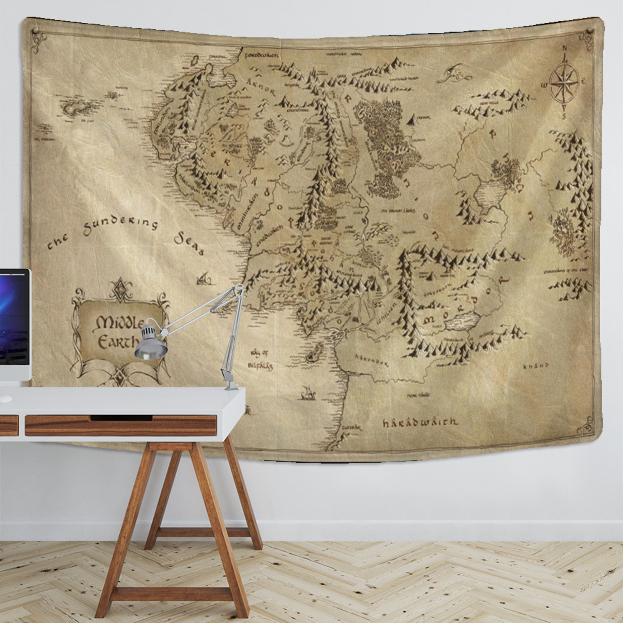 Middle Earth Map Wallpaper