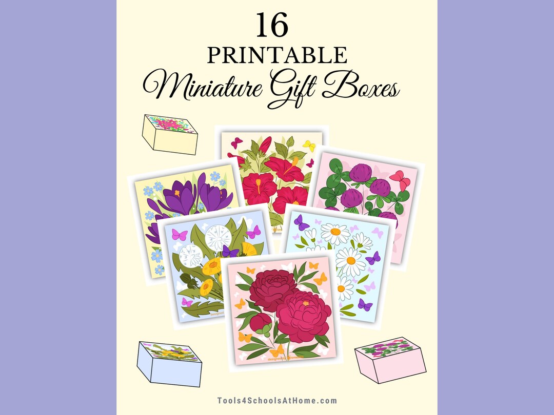 16 Printable Miniature Gift Boxes - Etsy