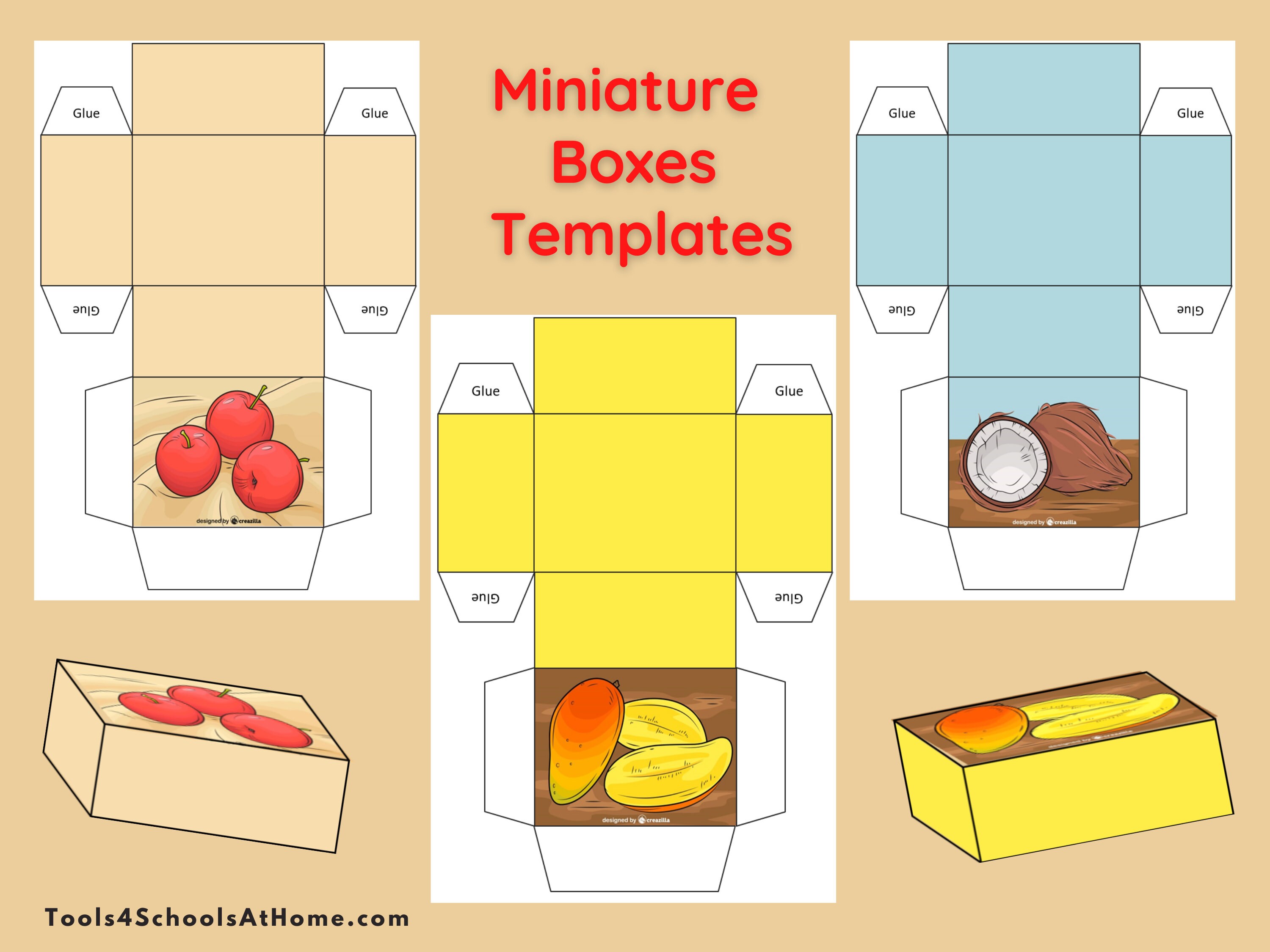 12 Printable Fruit Jigsaw Puzzles & Miniature Storage Boxes - Etsy