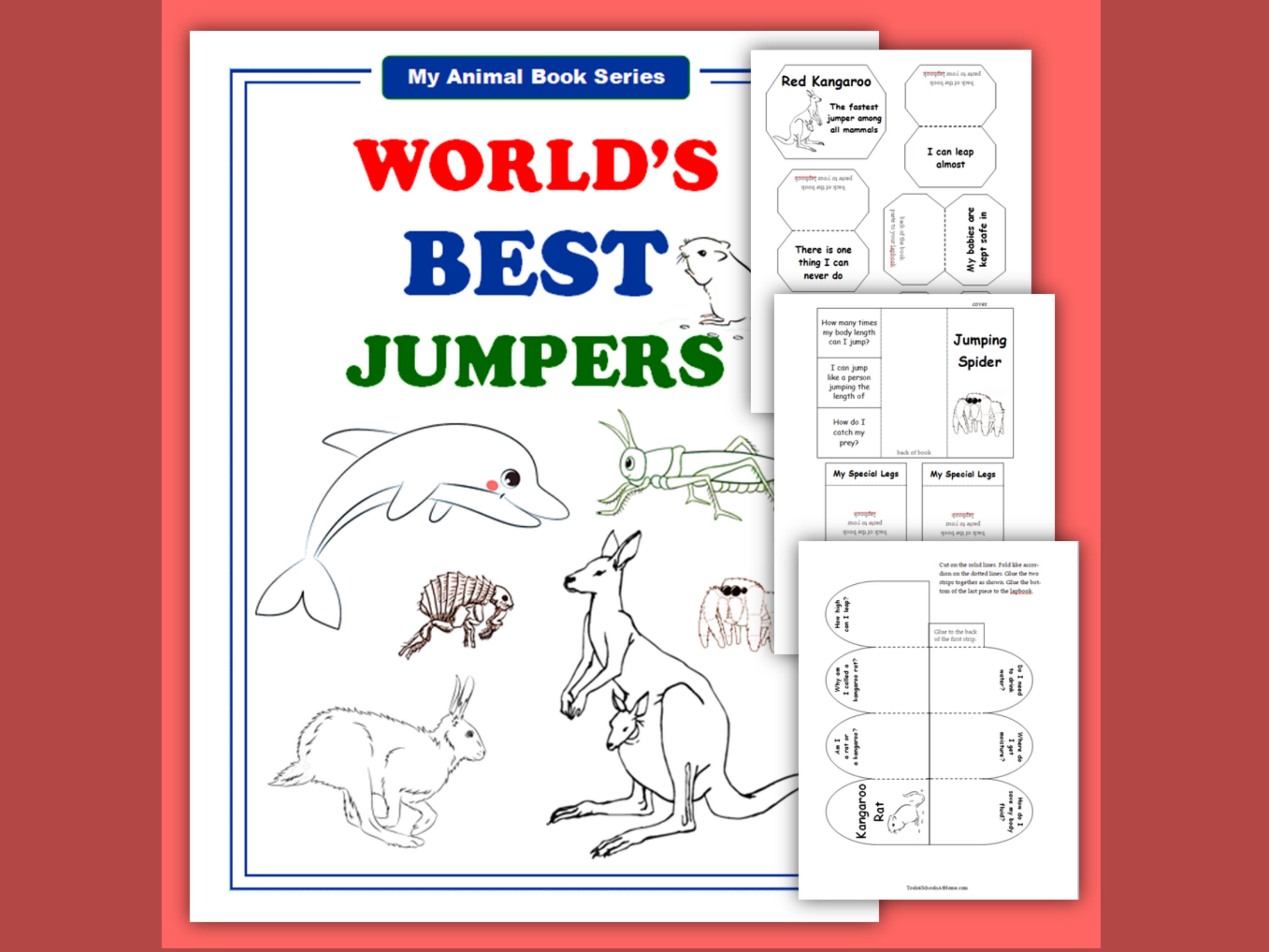 My Animal Book Series 1 - Lapbook, Word Search Puzzles, and Reading ...