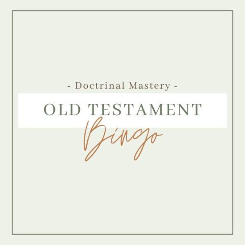 Old Testament Doctrinal Mastery Bingo | LDS Seminary Game | Missing ...