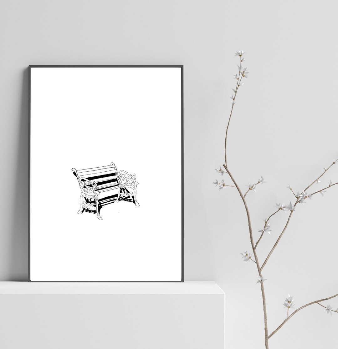 Park Bench Printable Wall Art- DIGITAL DOWNLOAD - Etsy