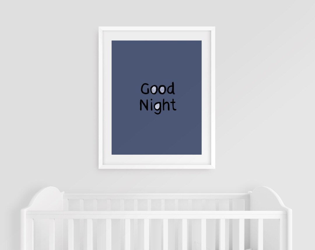 Good Night Printable Wall Art- DIGITAL DOWNLOAD - Etsy UK