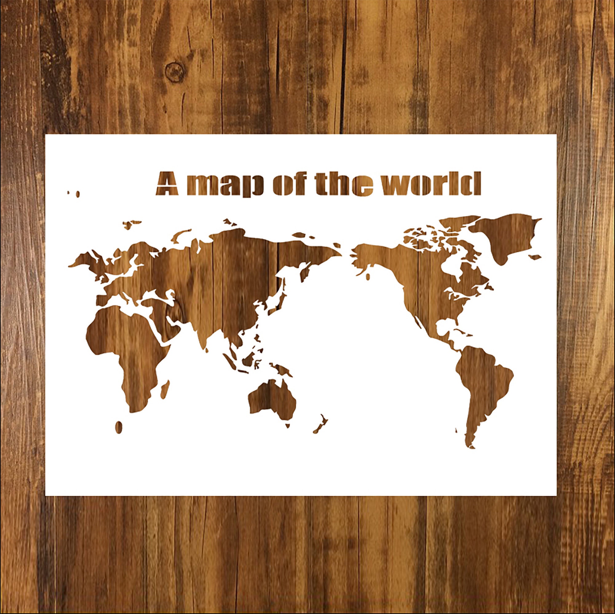 World Map Stencil Continents Contour Stencil Reusable Globe | Etsy