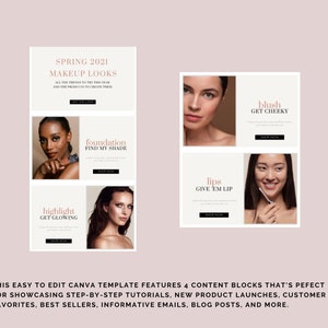 Email Template Beauty Salon, Lash, Hair Salon, Fashion Boutique, Email ...