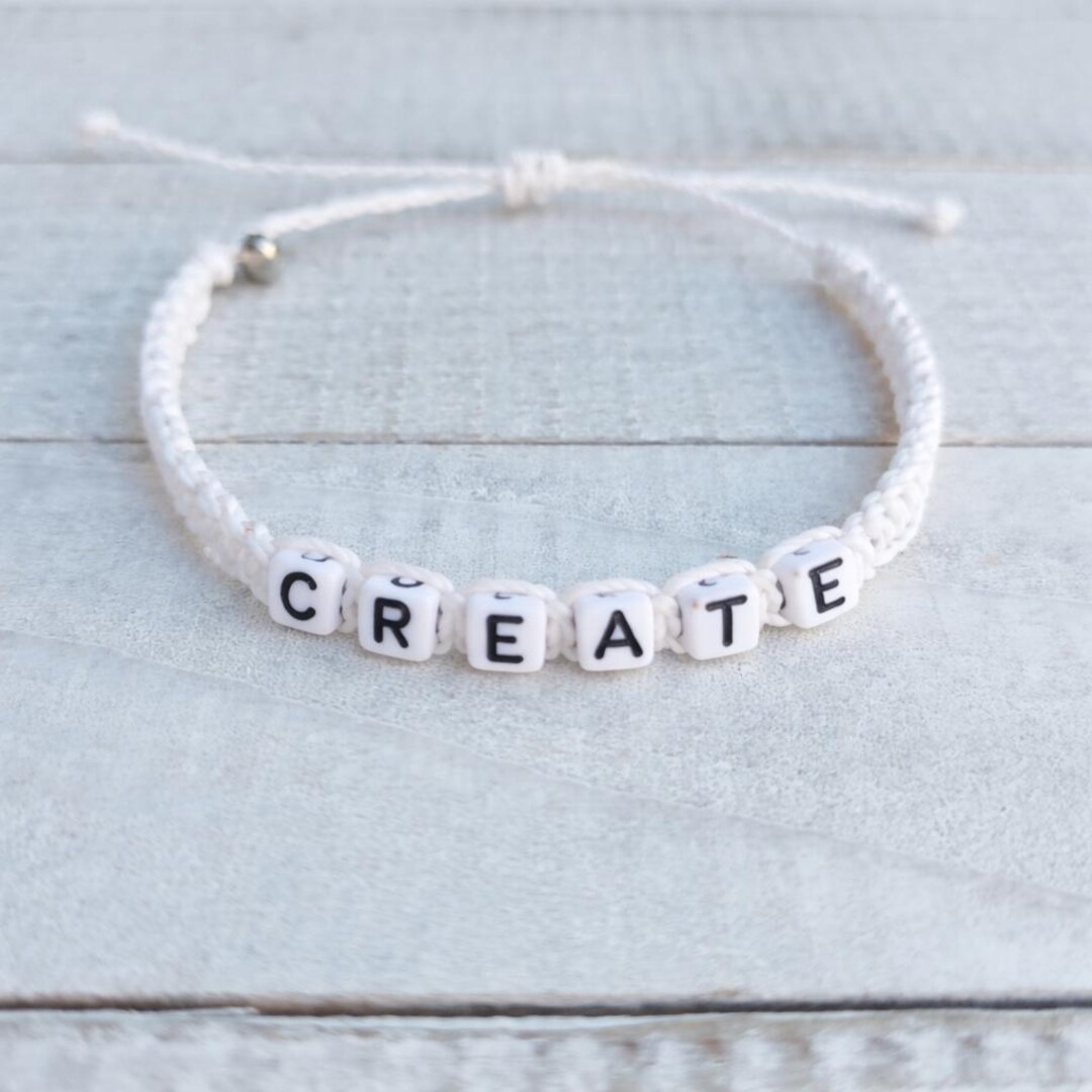 Word of the Year Bracelet – Custom Intentional Word Macrame Bracelet - Etsy