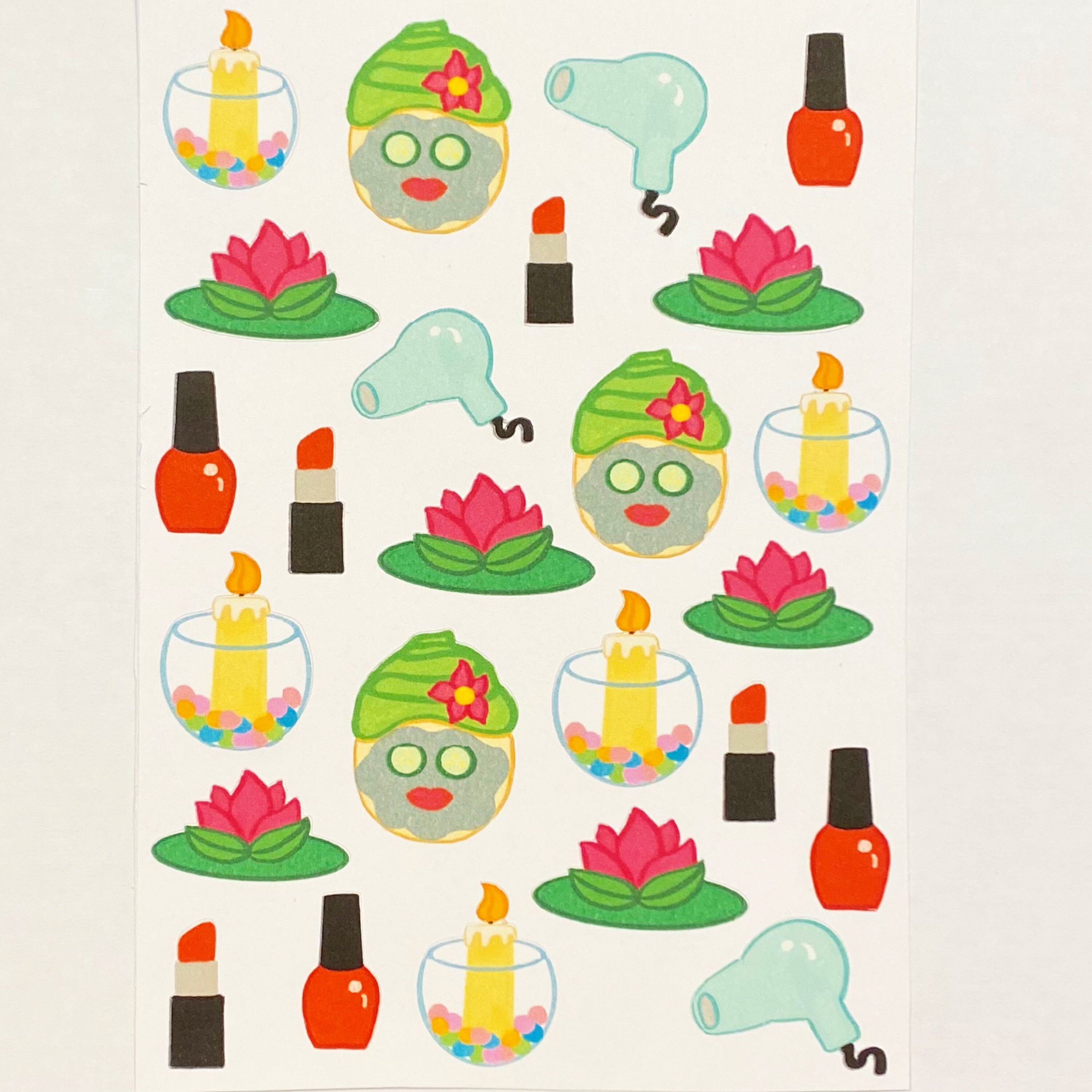 Spa Day Stickers/Decor for Scrapbooks Planners Bullet | Etsy