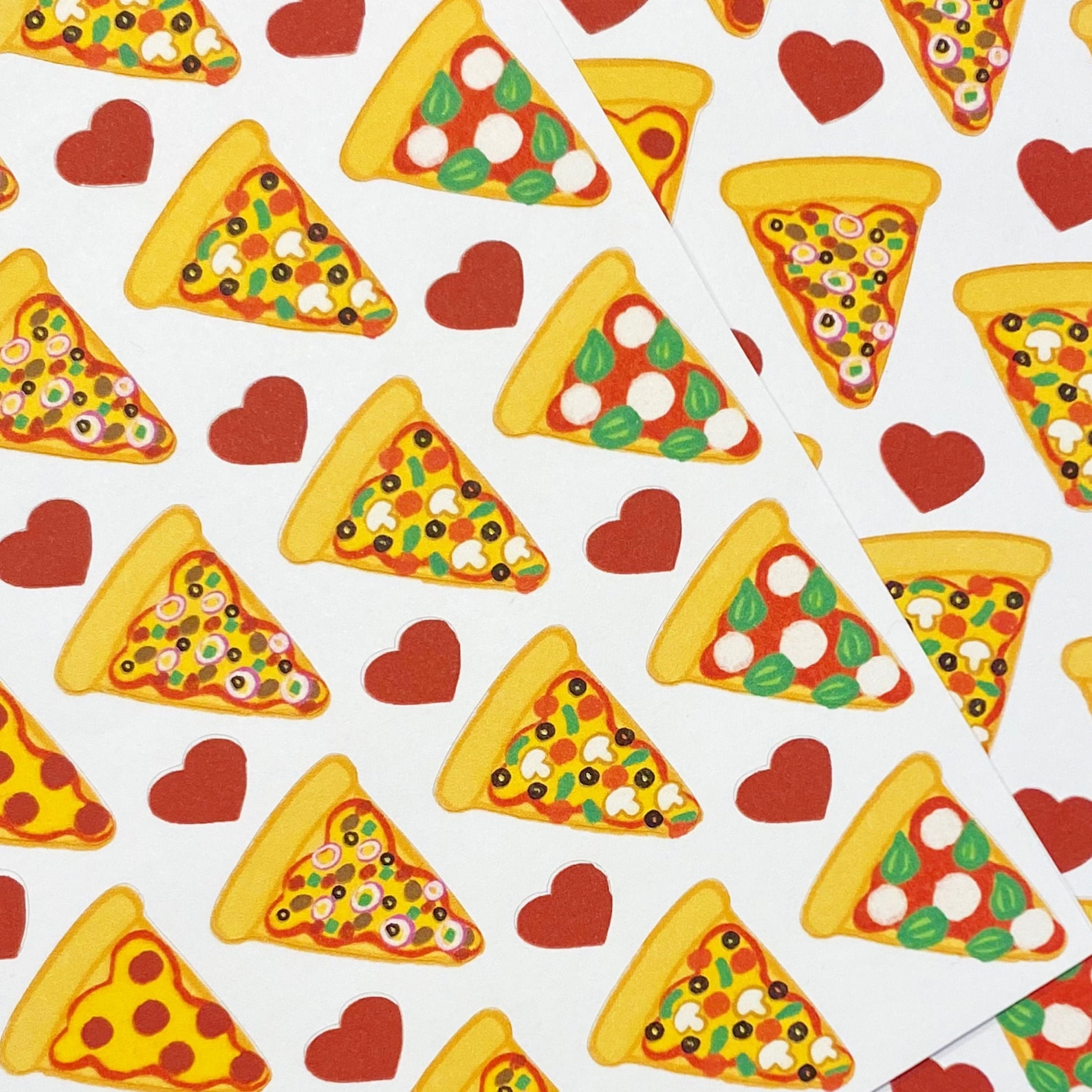 Pizza Slices Stickers Sheet Food Stickers Planner Stickers | Etsy