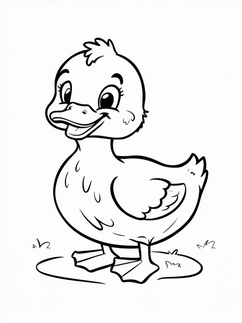3 Coloring Pages Instant Download Animal Theme Duck, Bunny and Frog - Etsy