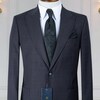 Double Breasted Navy Blue Mens Suit, Golden 6 Button Casual , Slim Fit ...