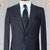 Double Breasted Navy Blue Mens Suit, Golden 6 Button Casual , Slim Fit ...