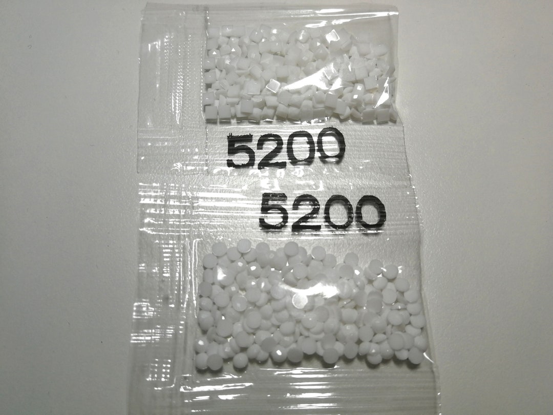 600 DMC 5200 Diamonds (light White) - Bags of Round or Square ...
