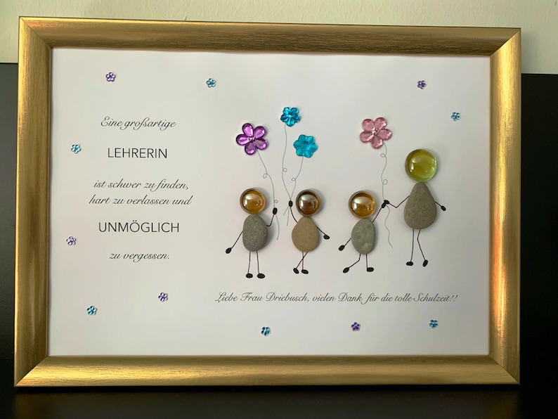 Farewell Gift Teacher Stone Picture Farewell Unique Handicraft - Etsy