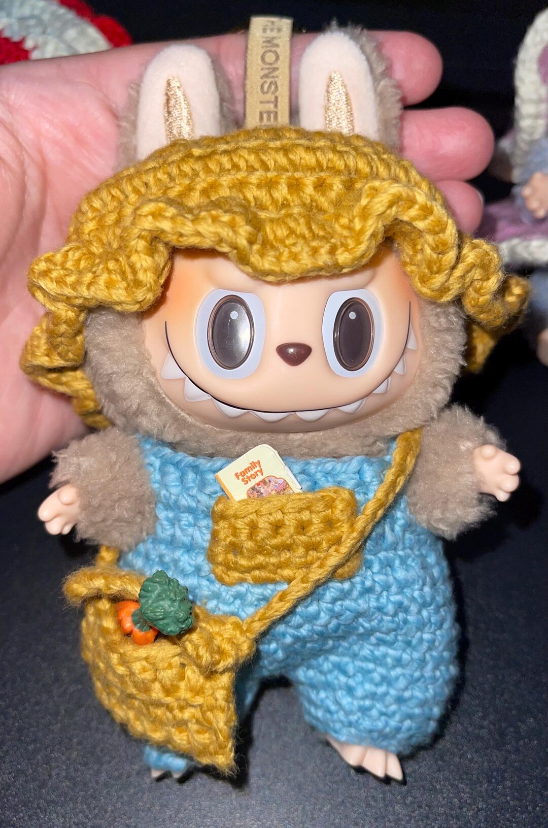 Labubu Overall and Hat Handmade Crochet Clothing - Etsy