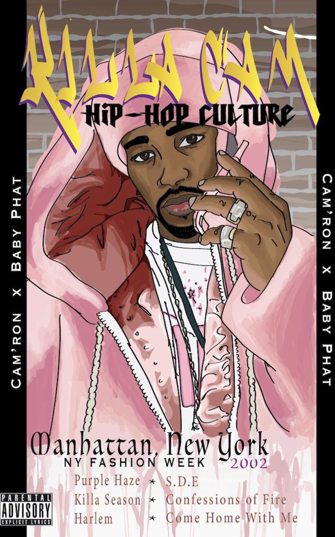 Rapper Cam'ron Killa Cam Wearing Baby Fat Poster - Etsy