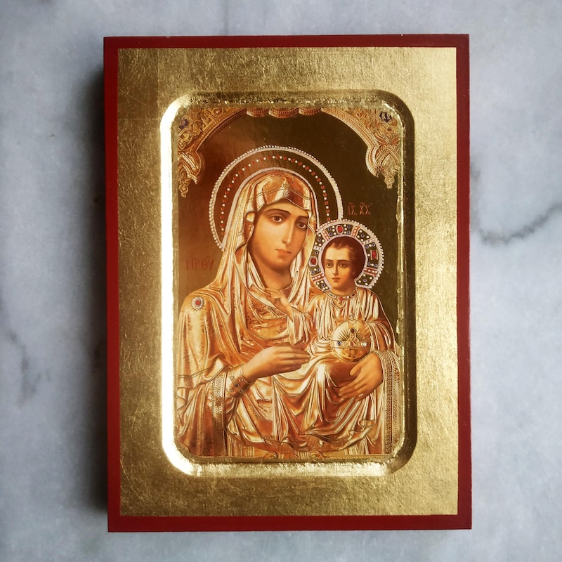 Virgin Mary Icon - Etsy