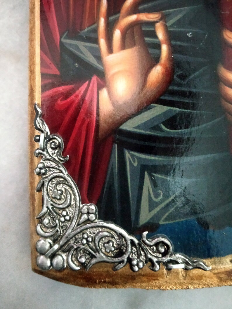 Jesus Christ Blessed Icon, Handmade Christian Icon on Handcrafted Wood ...