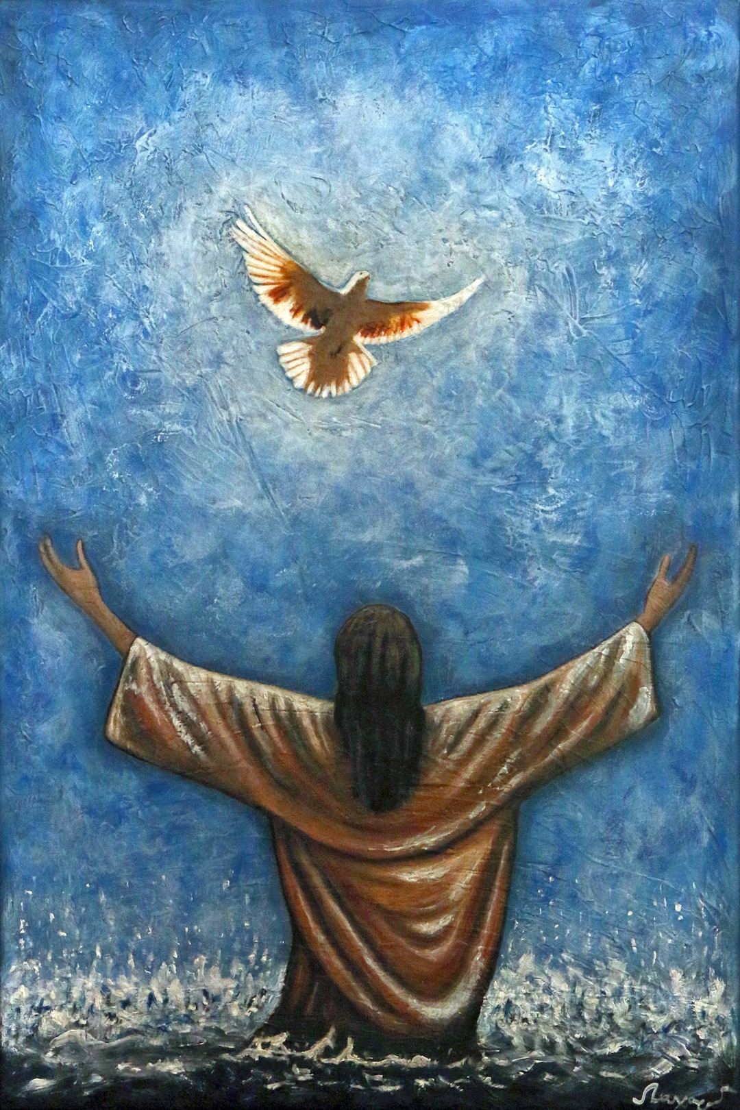 The Baptism of Jesus Christ Religious Wall Art Decor Holy - Etsy