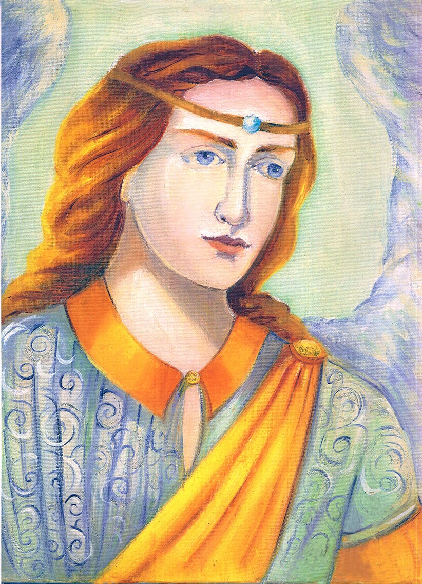 Archangel Gabriel Painting, Digital Download, Archangel Wall Art Prints ...