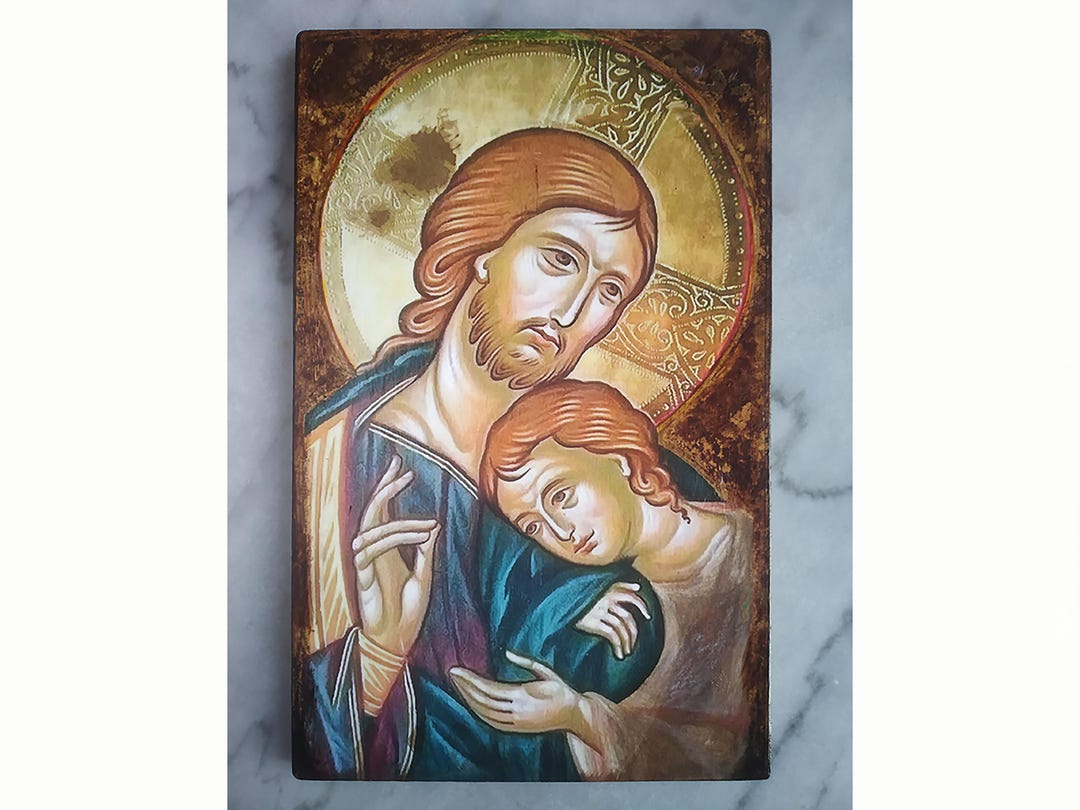 Jesus Christ Christ Blessing the Child, Jesus Greek Orthodox Icon ...